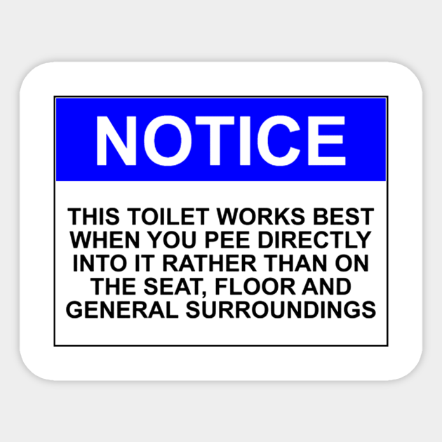 Please Dont Pee On The Floor Toilet Sticker Teepublic